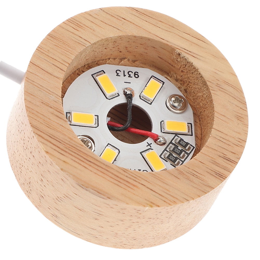 Crystal Ball Lamp Holder Wood Crafts Pedestal Display Stand Decor ...