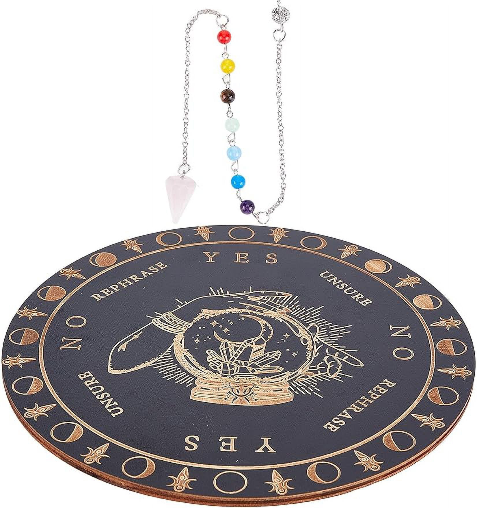 Crystal Ball Pendulum Board Set Wooden Witch Altar Board Carved Board ...