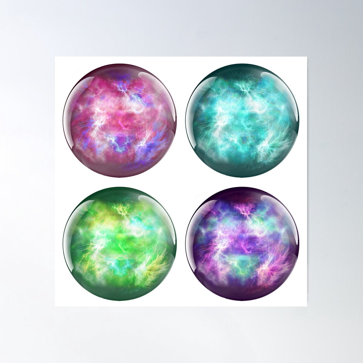 Crystal Ball Poster Wall Art, Modern Wall Decor For Living Room Bedroom ...