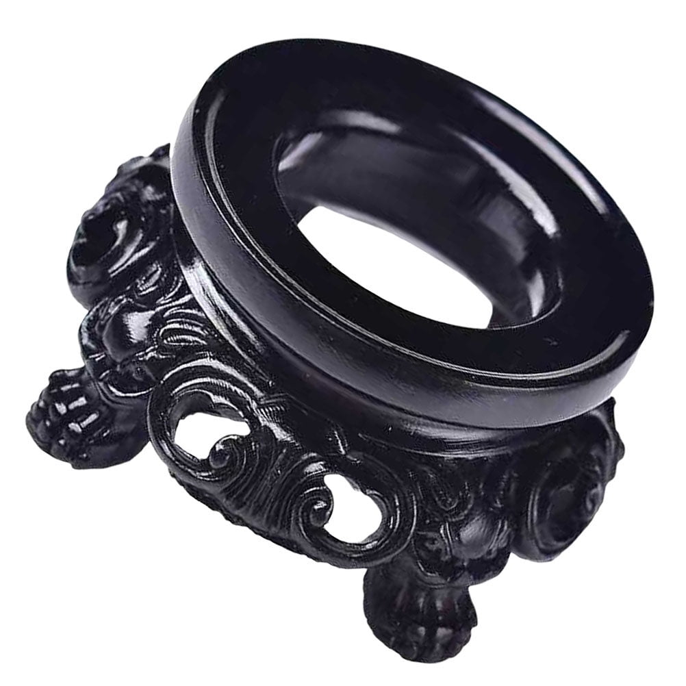 Crystal Balls Rack Round Sphere Stand Bowl Clear Animals Office Black ...