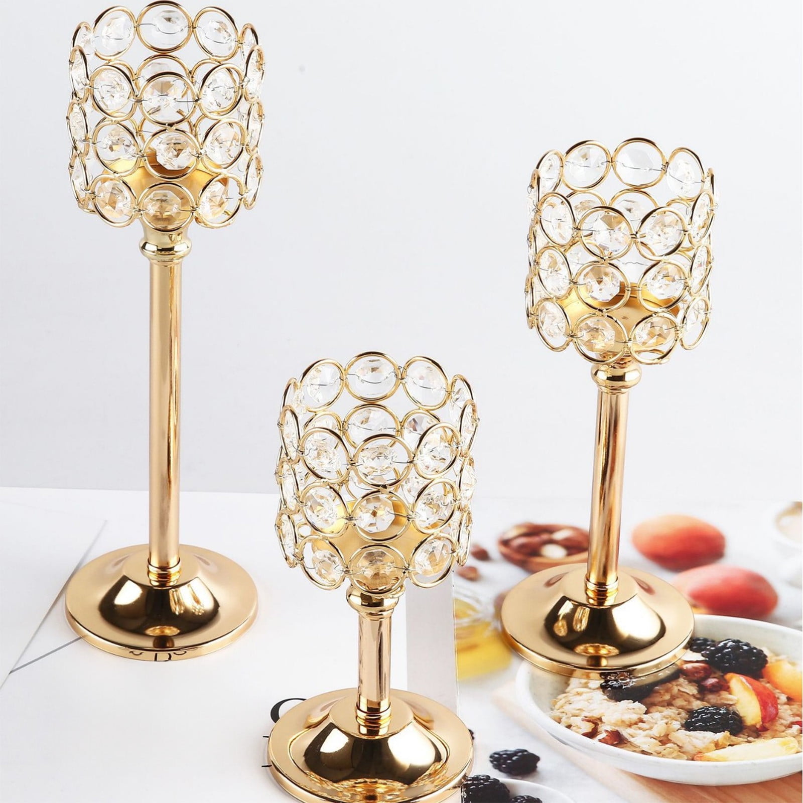 Crystal Beads Tealight Candle, Tall Votive Candle, Sparkling Glass ...