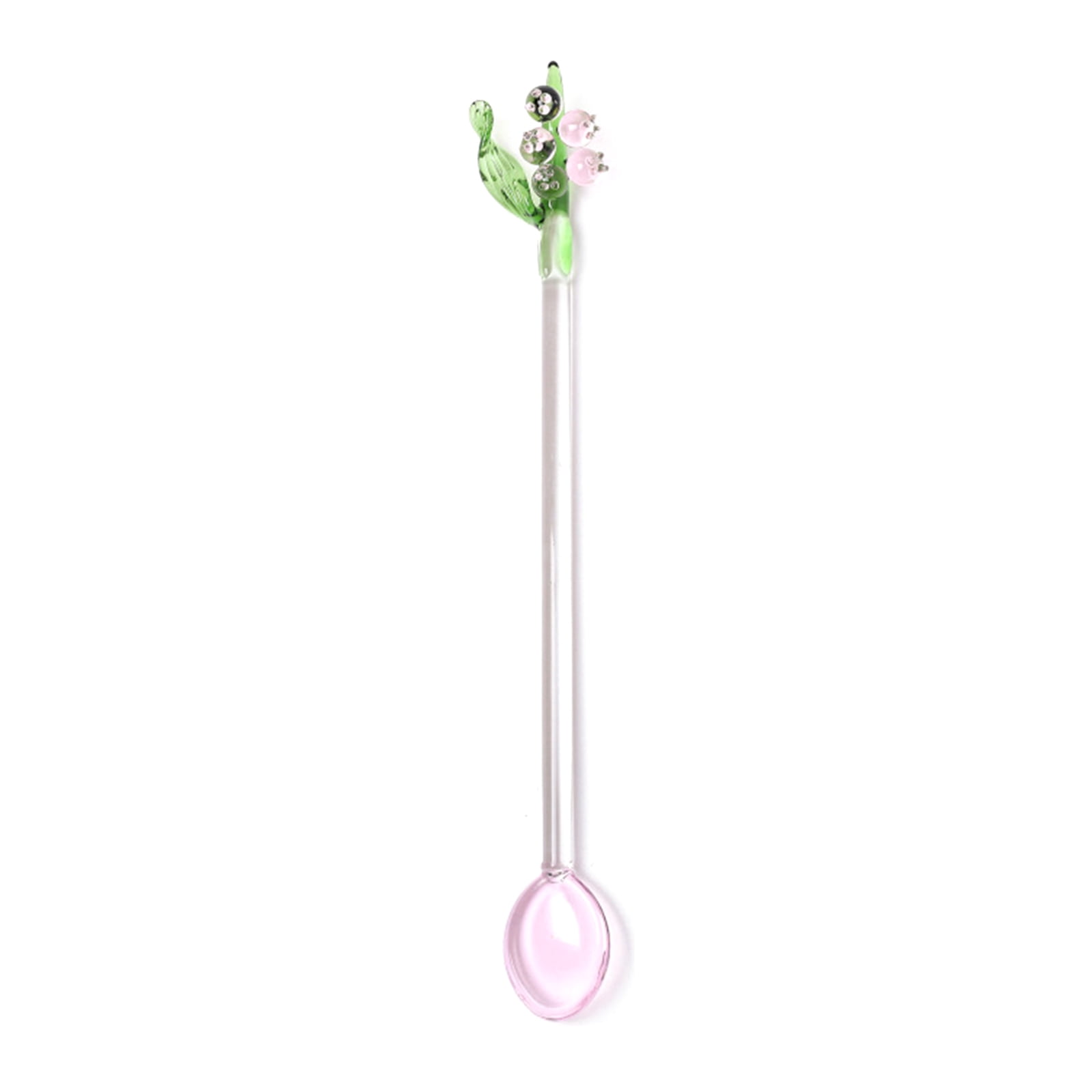 Crystal Bells Orchids Stirring Rod Spoon Clear Petites Teaspoons Coffee ...