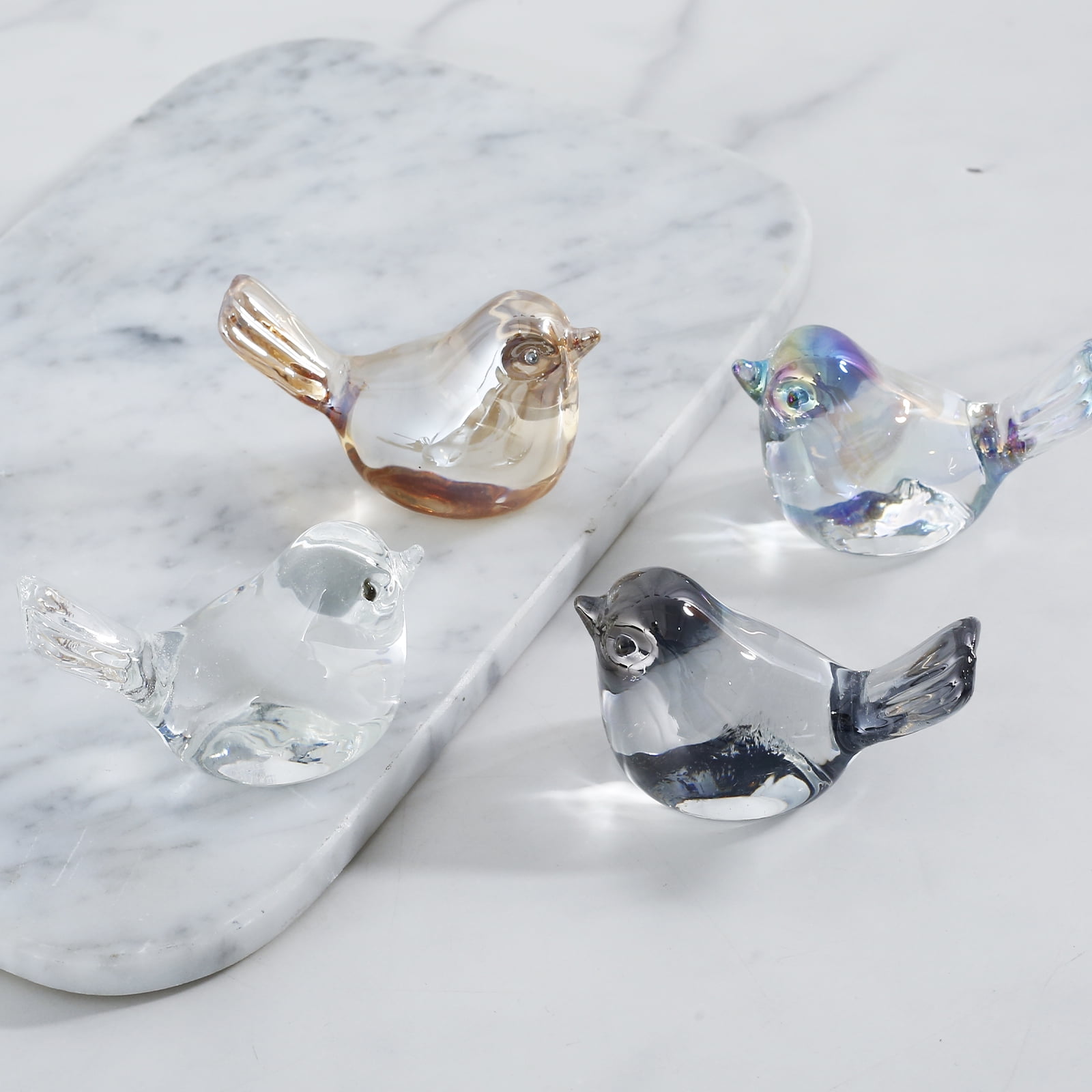 Crystal Bird Figurines Decorative Bird Statue Beautiful Crystal Bird ...
