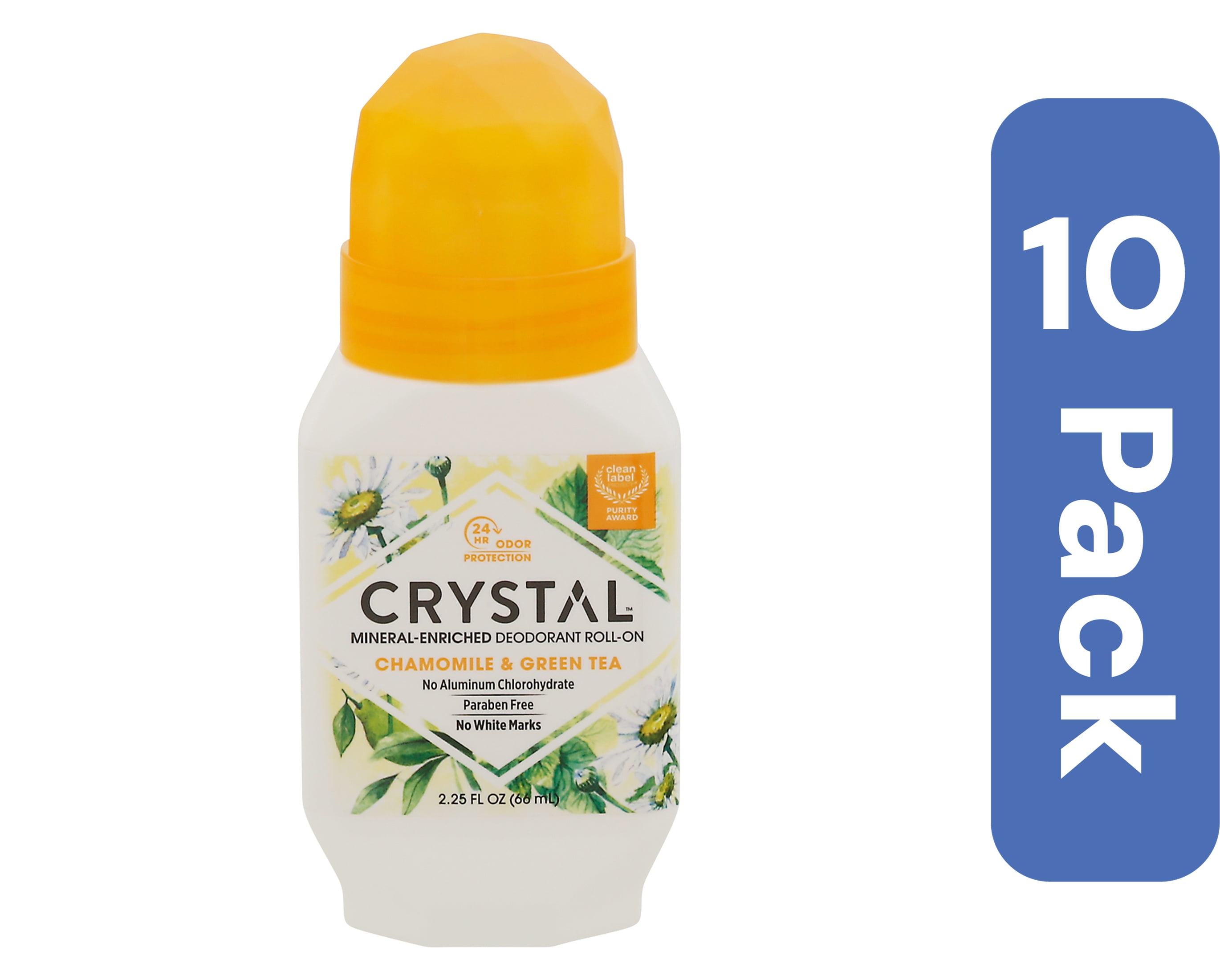 Crystal Body Deodorant Deodorant Roll-On Chamomile & Green 2.25 oz ...