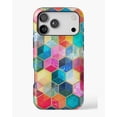 Crystal Bohemian Honeycomb Cubes - colorful hexagon pattern H622 ...