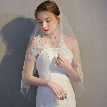 Black Lace Wedding Veil for Women, Bridal Cosplay, Haunted Mansion ...