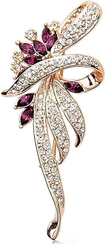 Crystal Brooch Vintage Style Flower Brooch, Suitable for Women, Blue ...