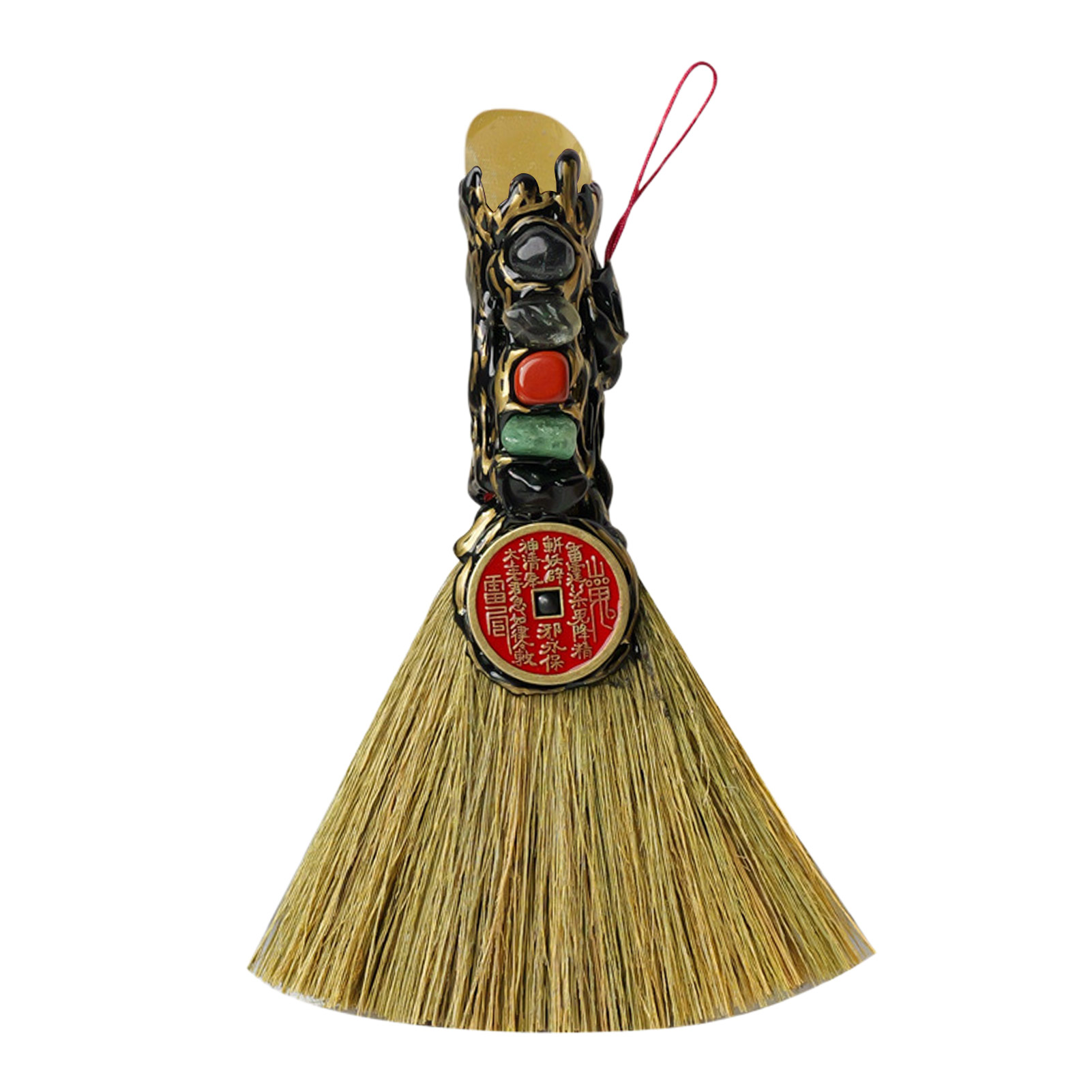 Crystal Broom,Witch Besom Broom,Portable Altar Broom Natural Crystal ...