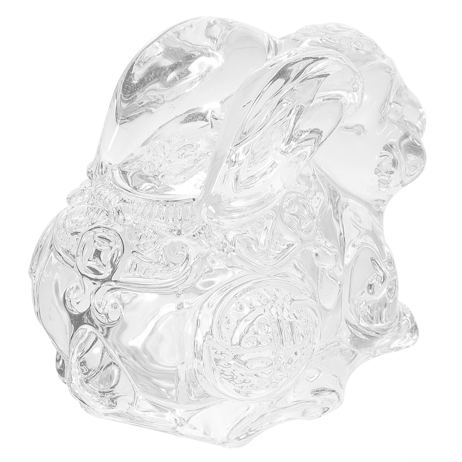 Crystal Bunny Glass Figurines Miniature Home Decor Realistic Rabbit ...