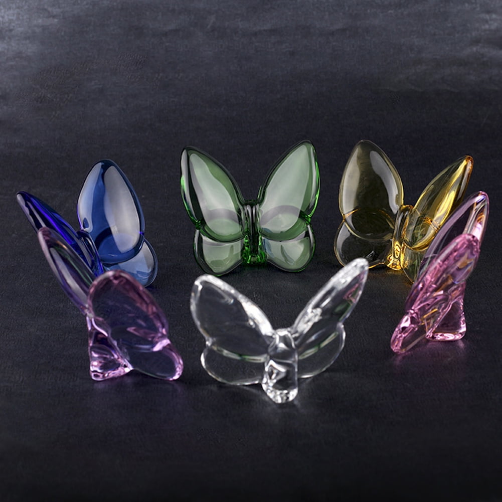Crystal Butterfly Figurines,Flying Butterfly Figurine Decor Crystal Cut ...