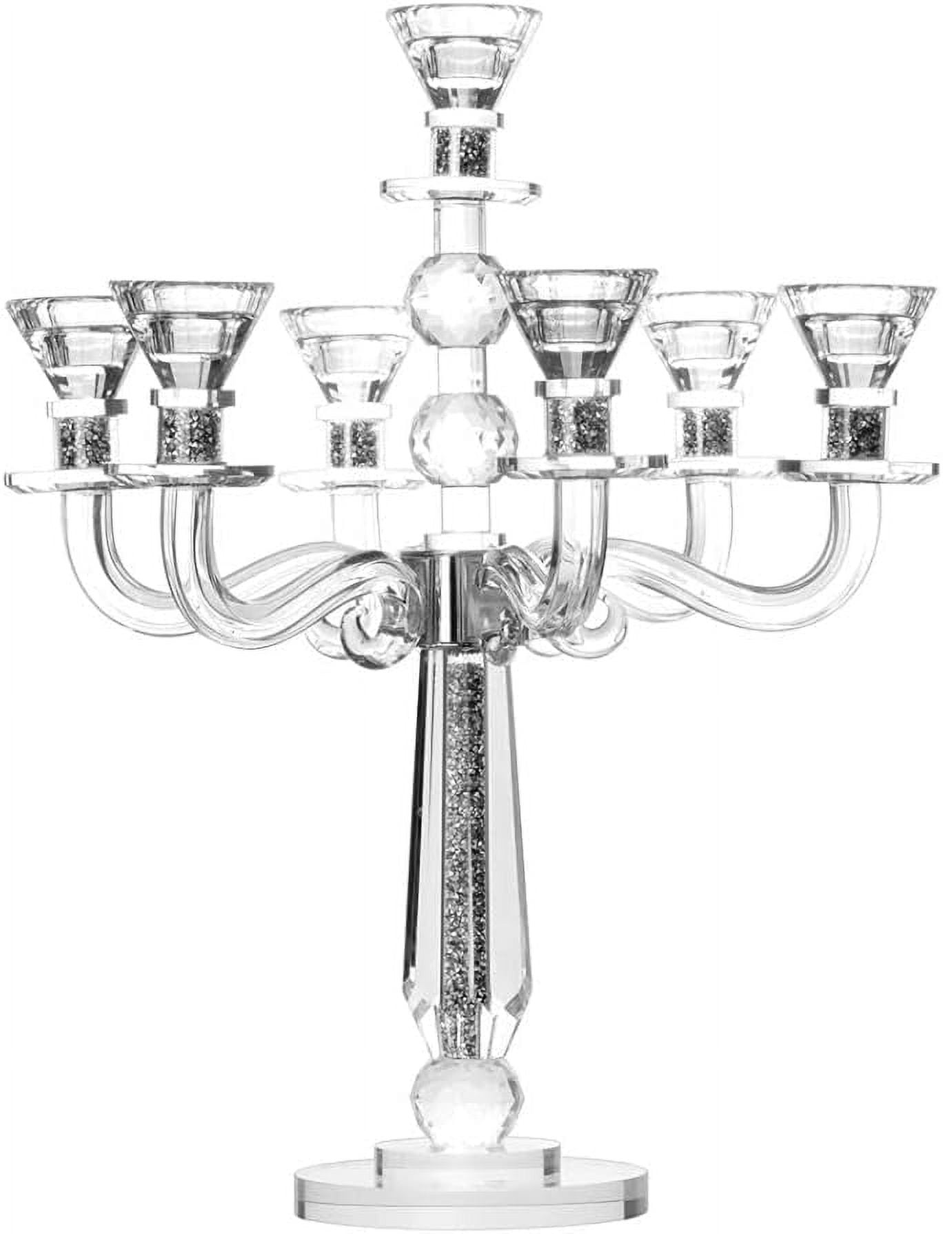 Crystal Candelabra Candle Holders for Candlesticks - Crystal 17.5" Tall ...