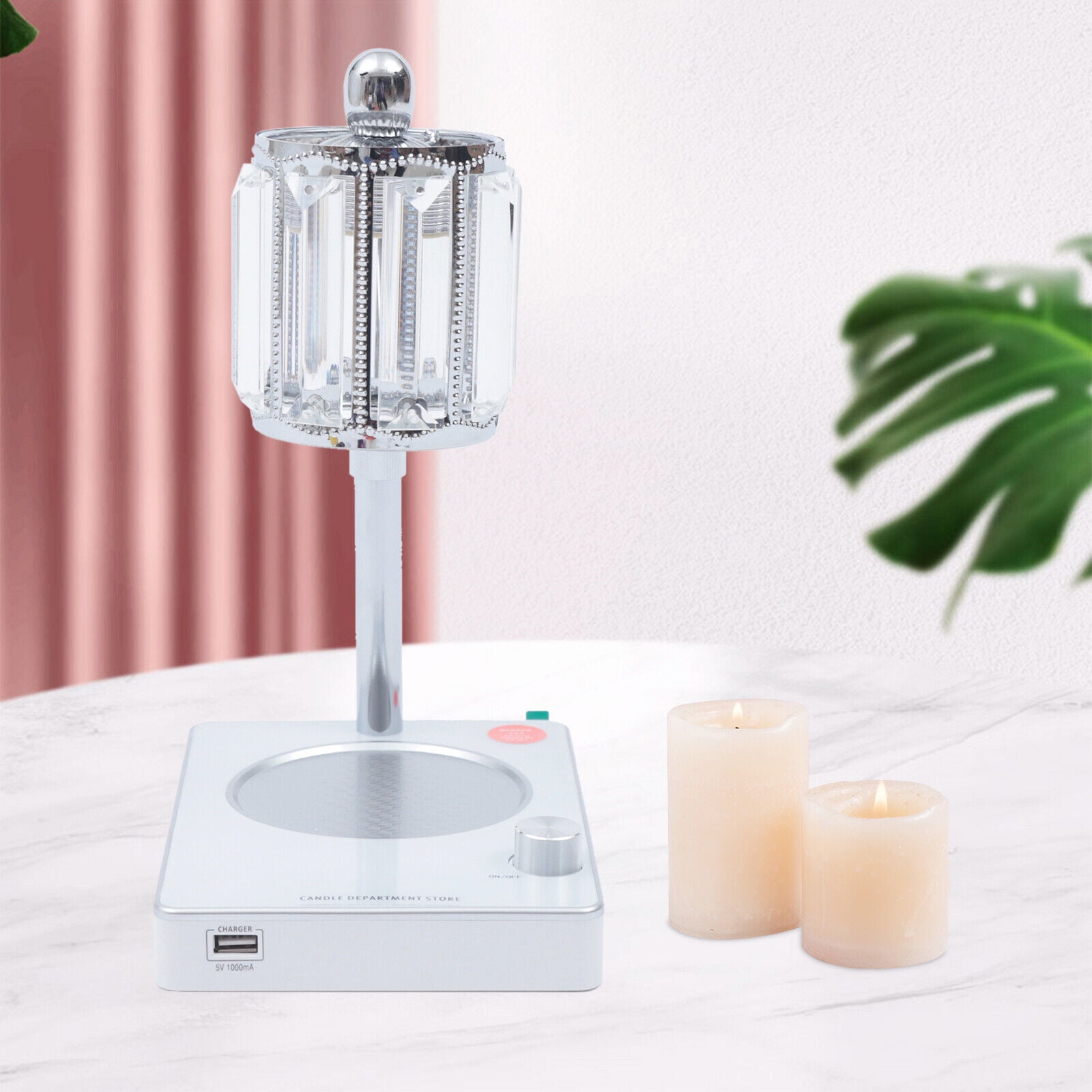 Crystal Candle Warmer Wax Melting Wax Lamp Melting Night Lamp Crystal ...