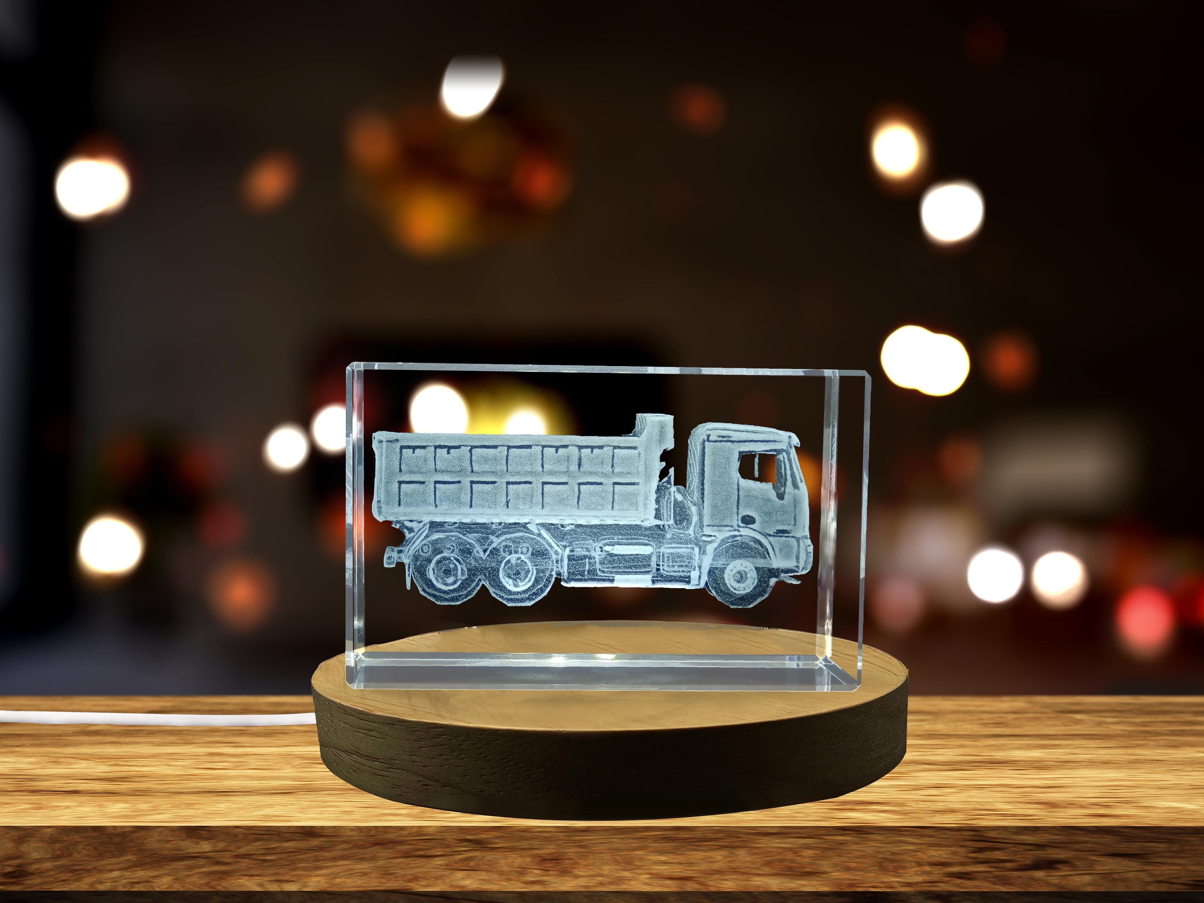 Crystal Cargo Cruiser: 3D Engraved Lorry Model - Walmart.com