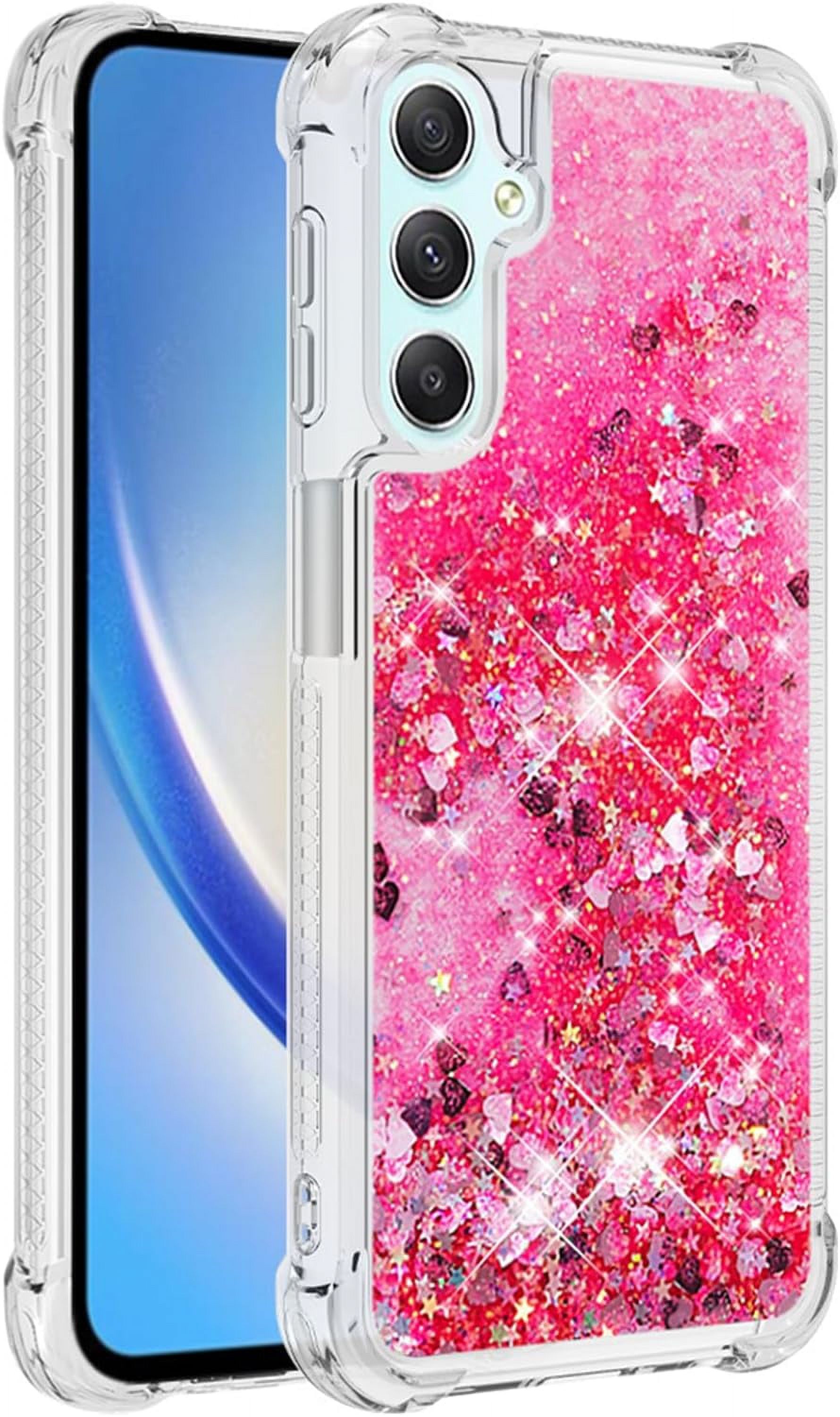 Crystal Case for Galaxy A25 5G, Samsung A25 5G Glitter Bling Sparkle Liquid Case Women Girls ...
