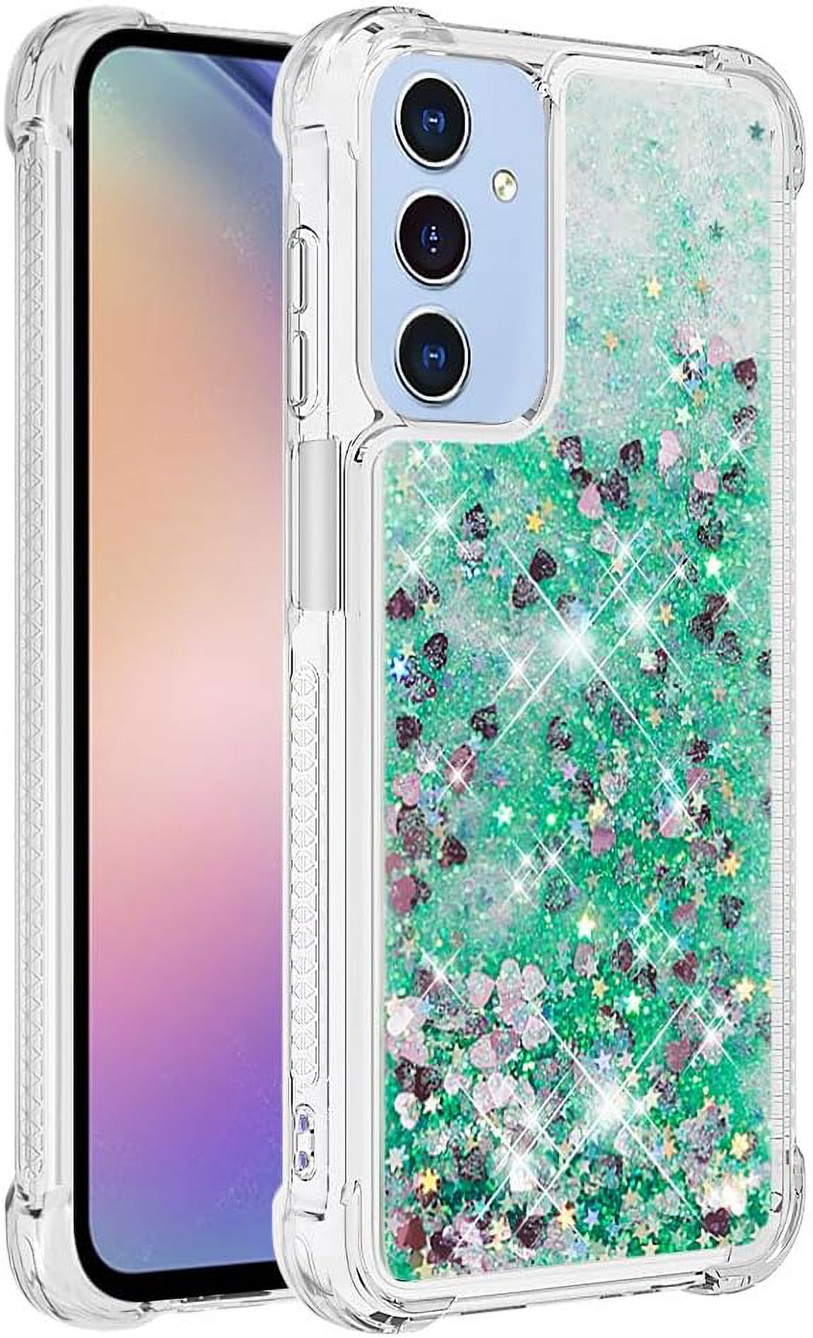 Crystal Case for Samsung A15, Galaxy A15 Glitter Bling Sparkle Liquid Case Women Girls Luxury ...