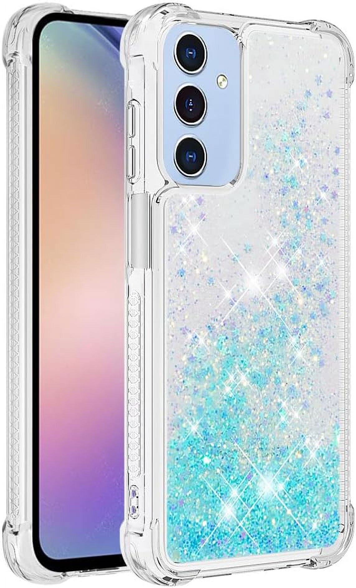 Crystal Case for Samsung A15, Galaxy A15 Glitter Bling Sparkle Liquid Case Women Girls Luxury ...