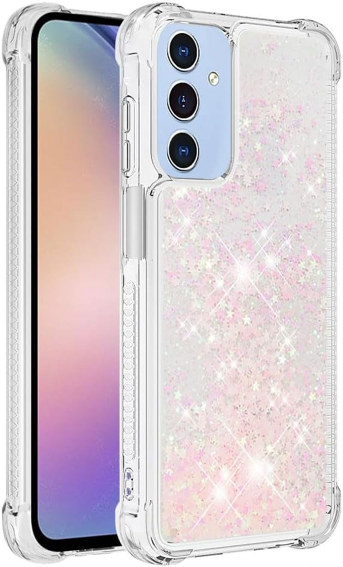 Crystal Case for Samsung A15, Galaxy A15 Glitter Bling Sparkle Liquid Case Women Girls Luxury ...