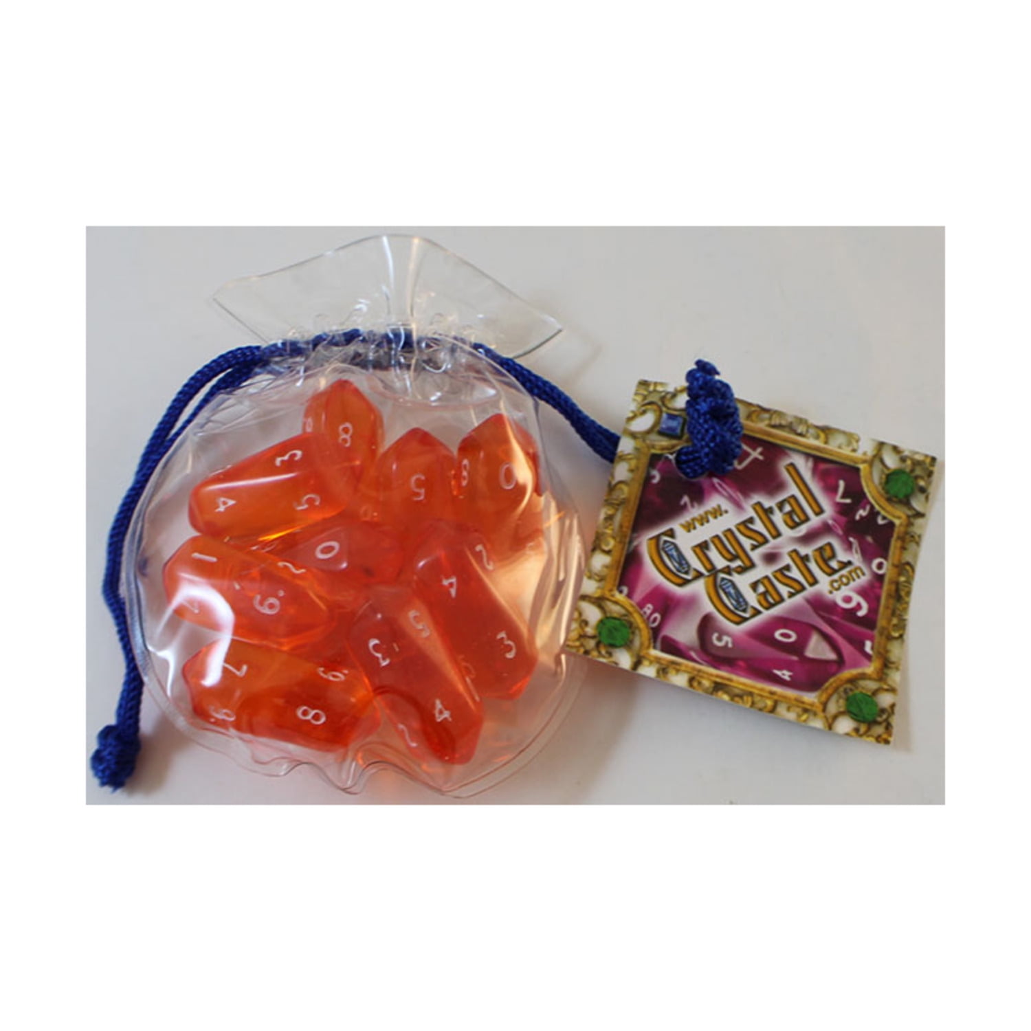 Crystal Caste Crystal d10 Orange w/White (10) New - Walmart.com