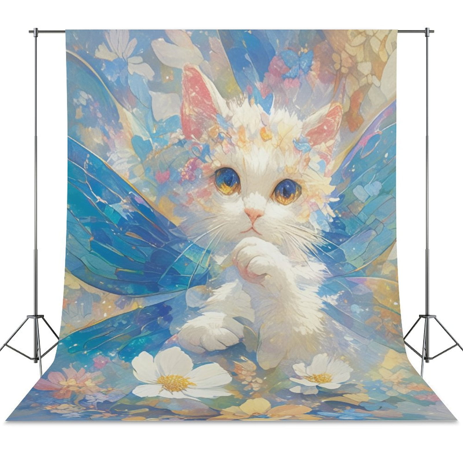 Crystal Cat Backdrop Background for Photography Photo Booth Backdrop ...