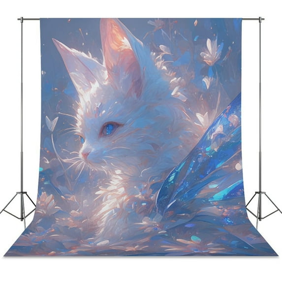 Crystal Cat Backdrop Background for Photography Photo Booth Backdrop ...