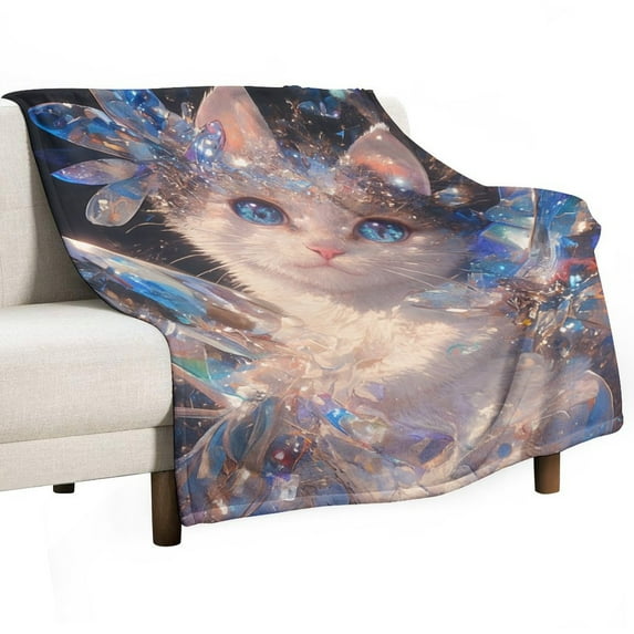 Crystal Cat Blanket for Bed Throw Blanket for Women, Men And Super Soft ...