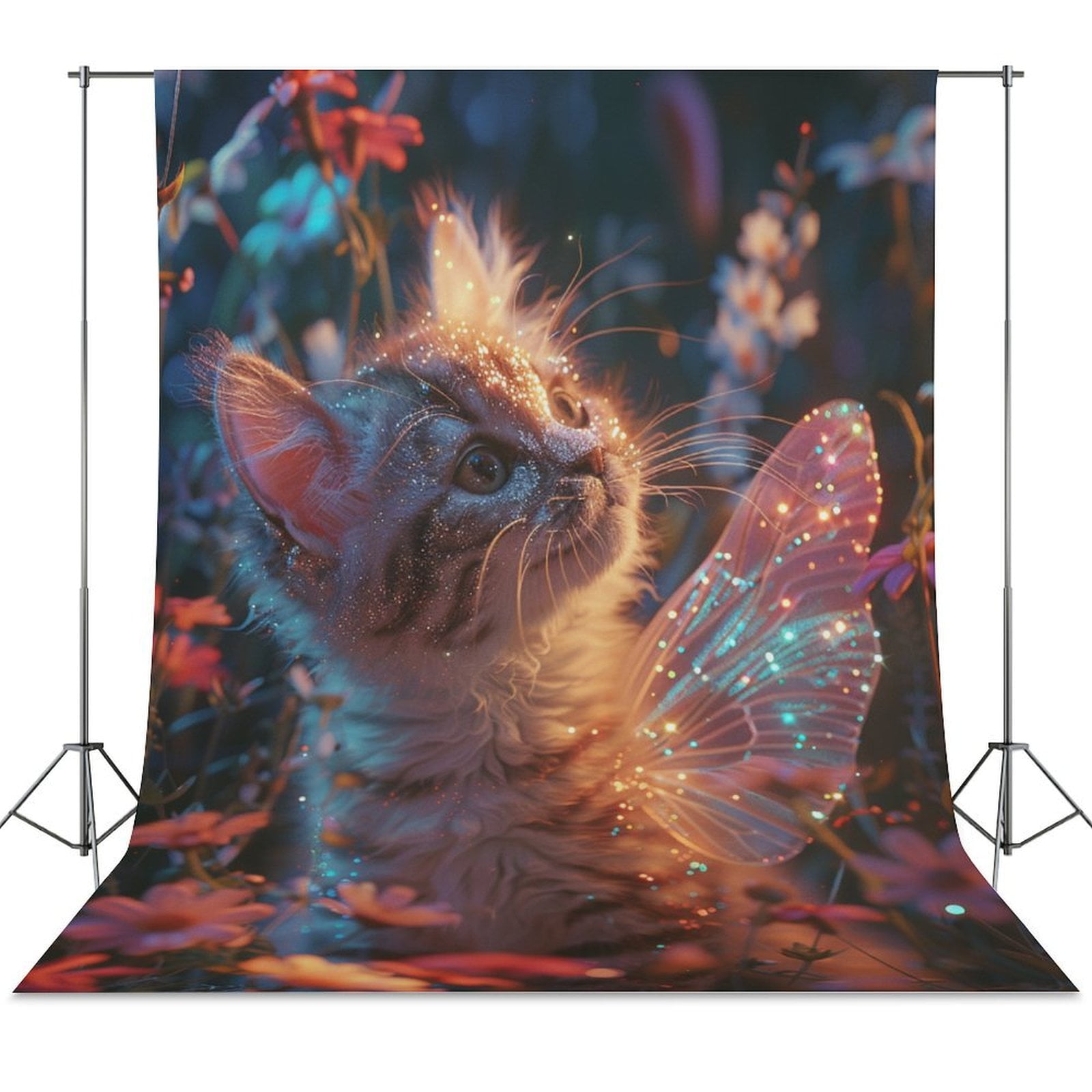 Crystal Cat Spring Backdrop Backdrops for Photography Photo Background ...