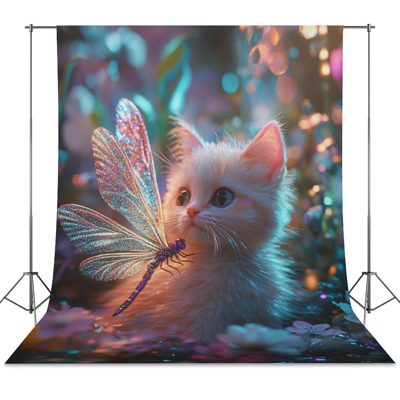 Crystal Cat Spring Backdrop Backdrops for Photography Photo Background ...