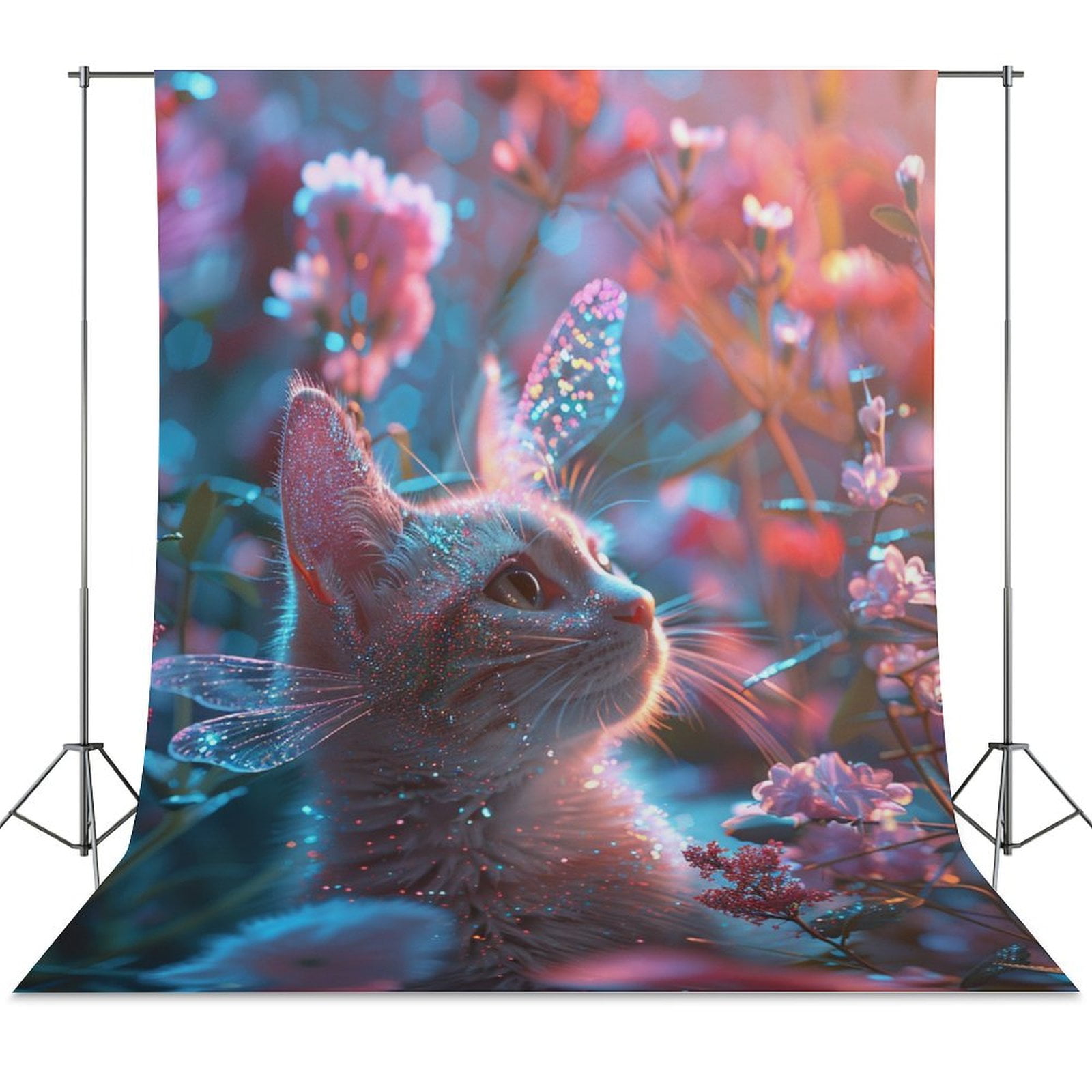 Crystal Cat Spring Backdrop Backdrops for Photography Photo Background ...