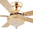 Crystal Ceiling Fan Fandelier with Lights-Ceiling Fans with Remote ...