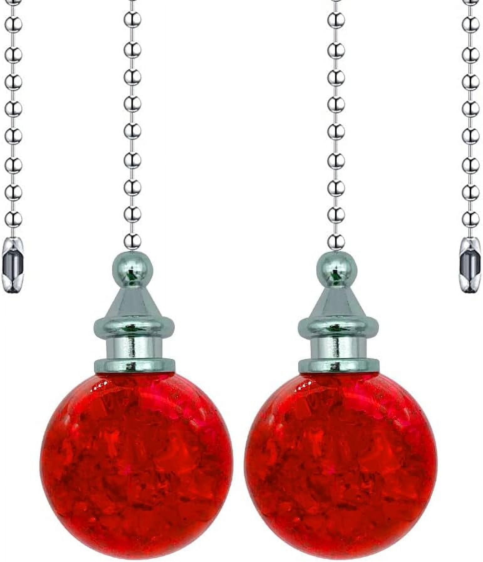 Crystal Ceiling Fan Pull Chain, 2Pcs 21 Inches Decorative Fan String ...