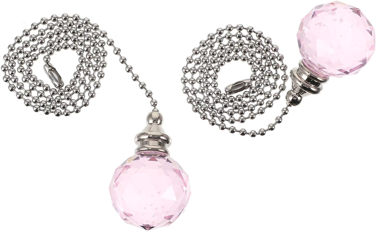 Crystal Ceiling Fan Pulls 2Pcs Lighting Ball Pendant Fan Switch ...