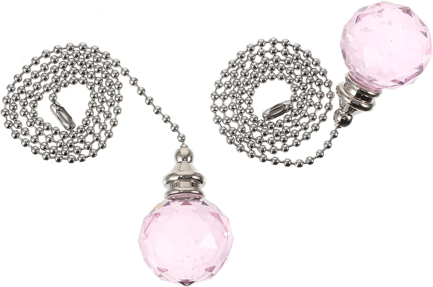 Crystal Ceiling Fan Pulls 2pcs Lighting Ball Pendant Fandelier Ceiling ...