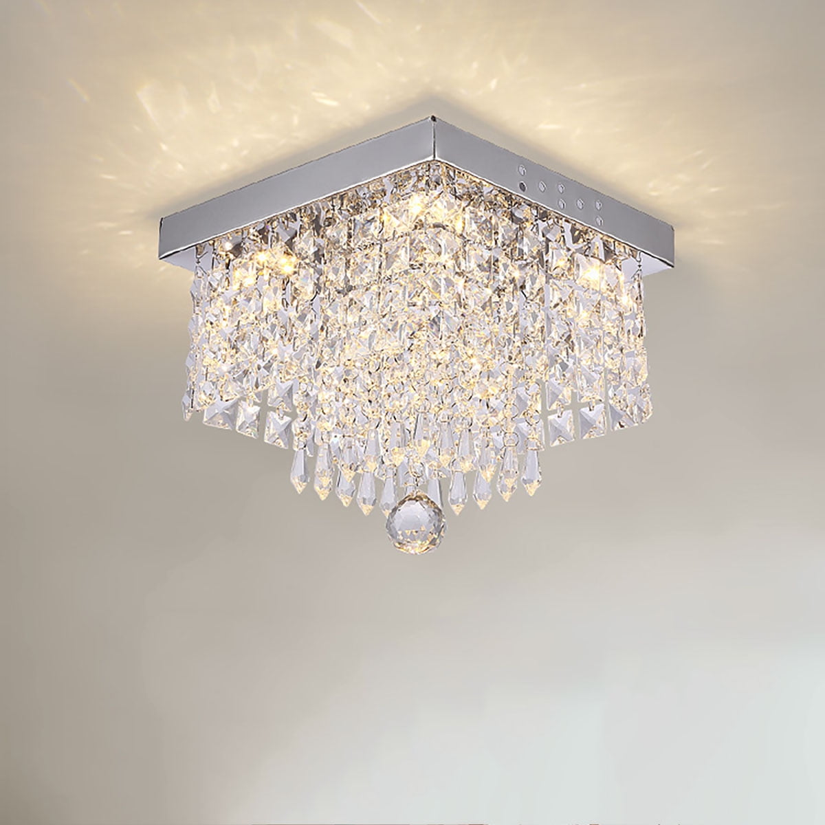 Crystal Chandelier Lighting, Flush Mount Ceiling Light, Modern ...