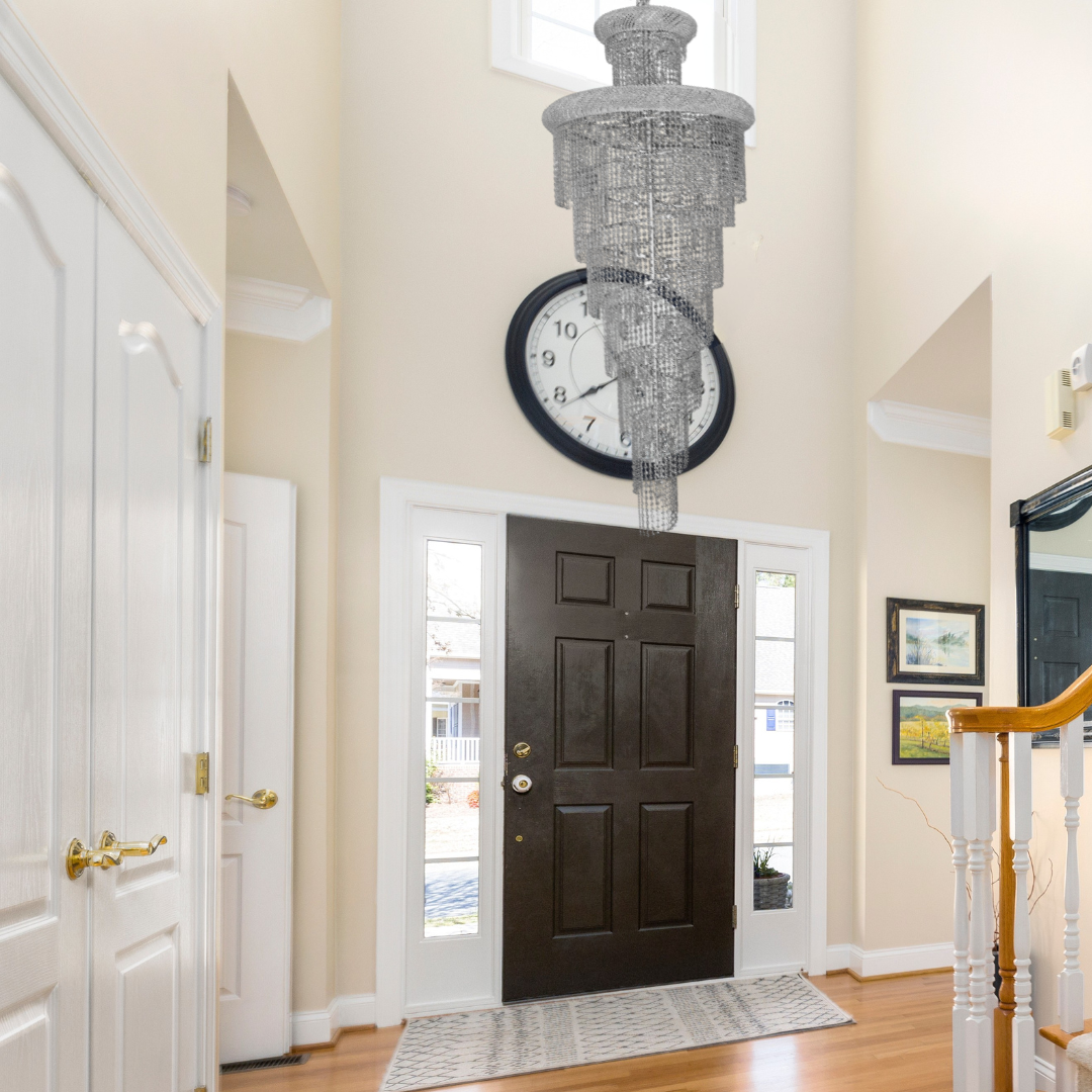Crystal Chandelier Modern lighting 22 lights 22"x60" in Chrome color ...