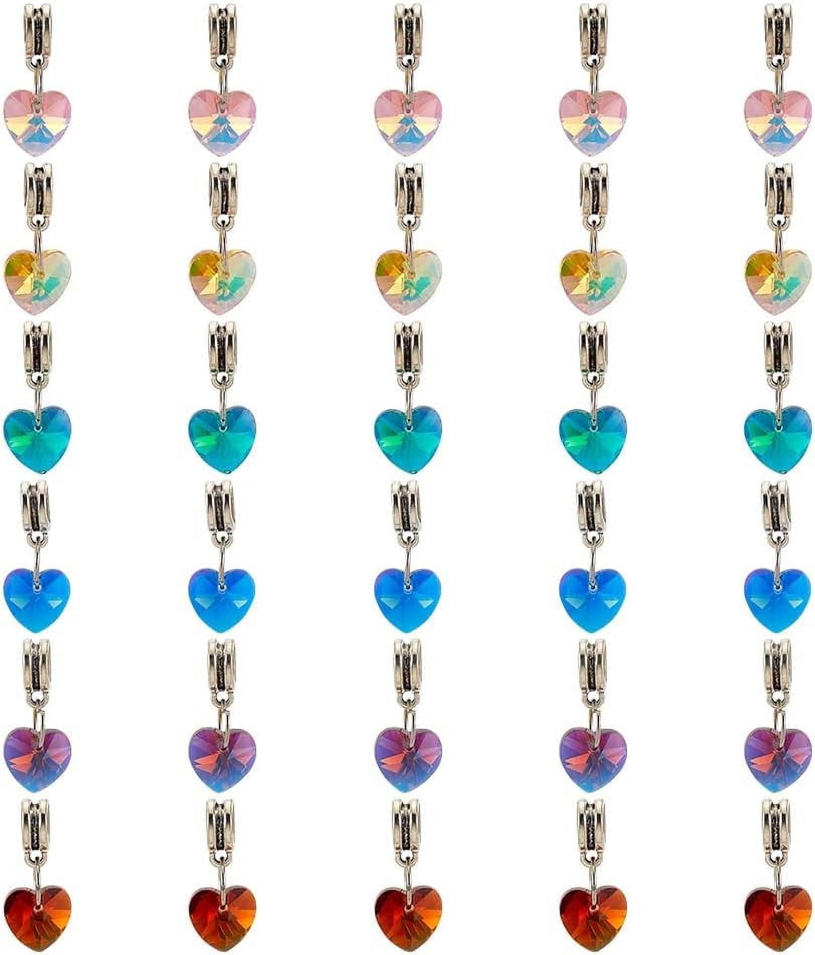 Crystal Charms Large Hole Charms with Antique Silver Plated Alloy Loop ...