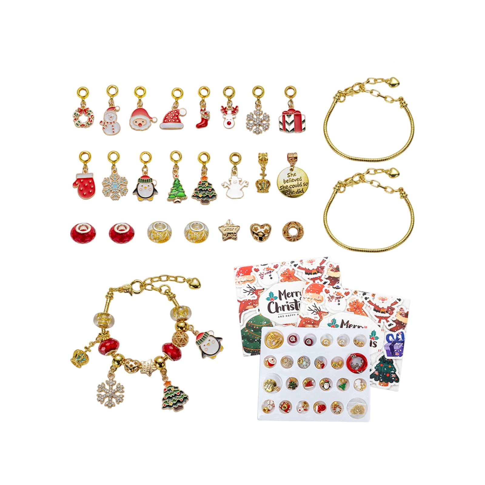 Crystal Christmas Countdown Gift Box, Christmas Flash Crystal DIY ...
