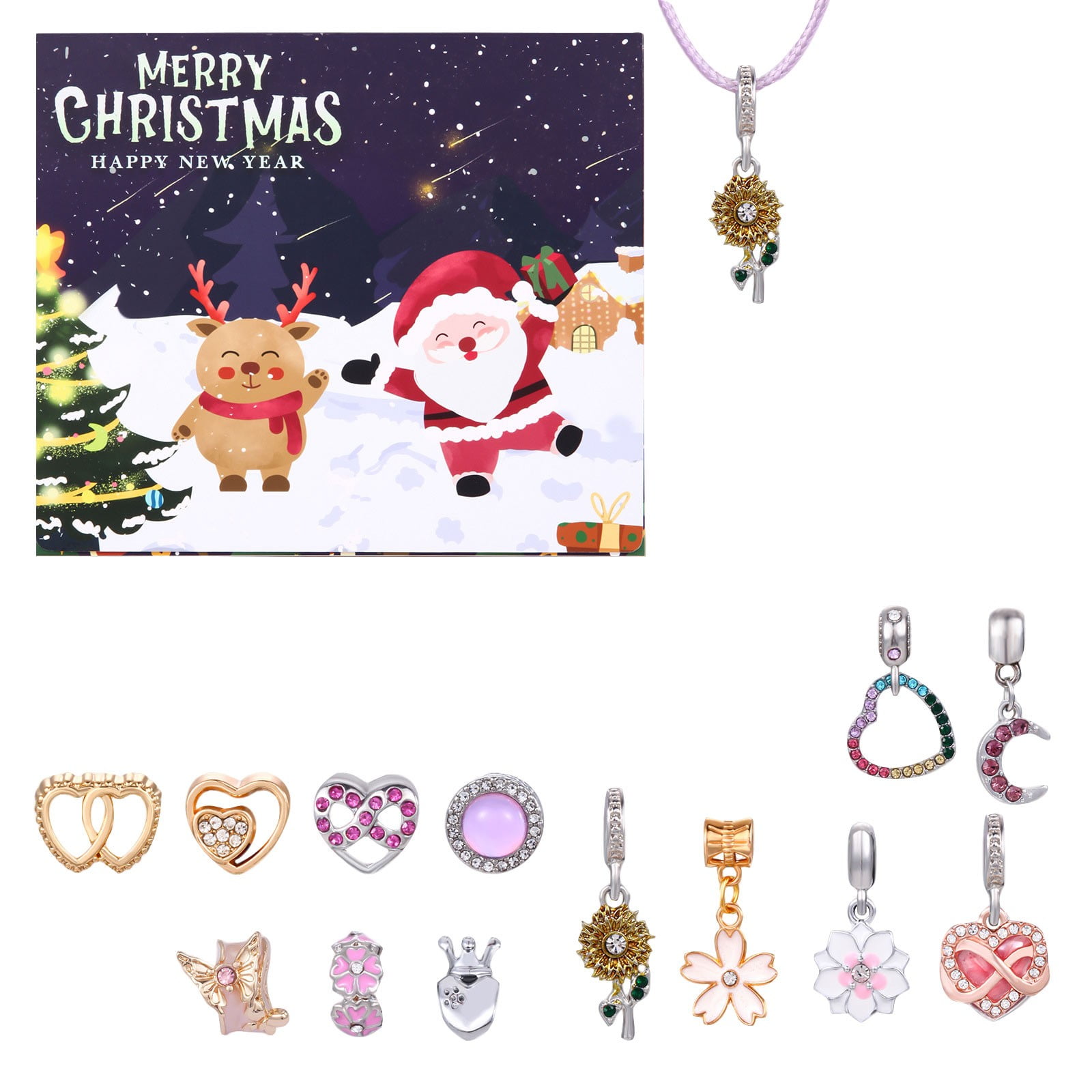Crystal Christmas Countdown Gift Box, Christmas Flash Crystal DIY ...