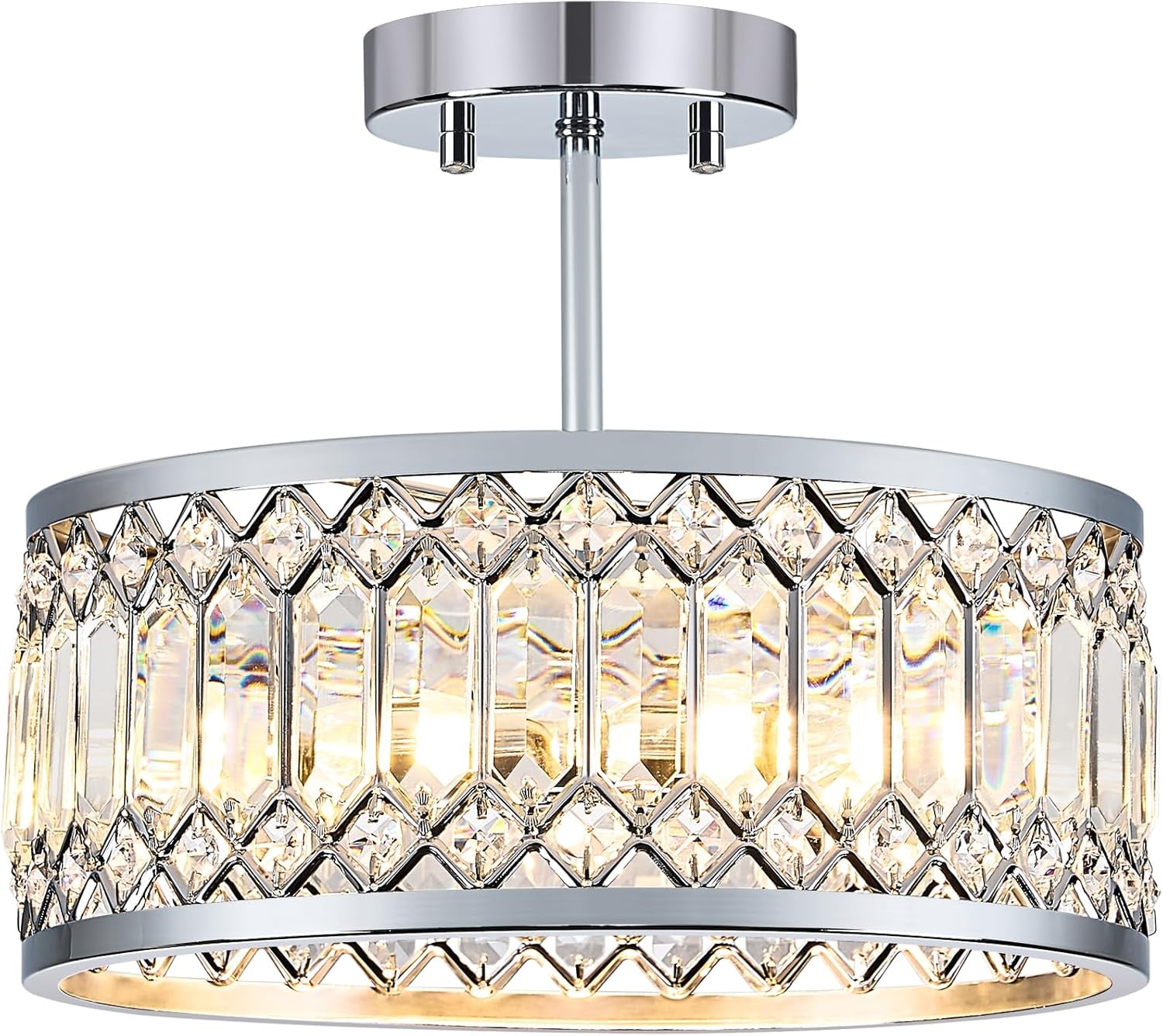 Ceiling Light, Modern Semi Flush Mount Ceiling Lighting Fixture, Round ...