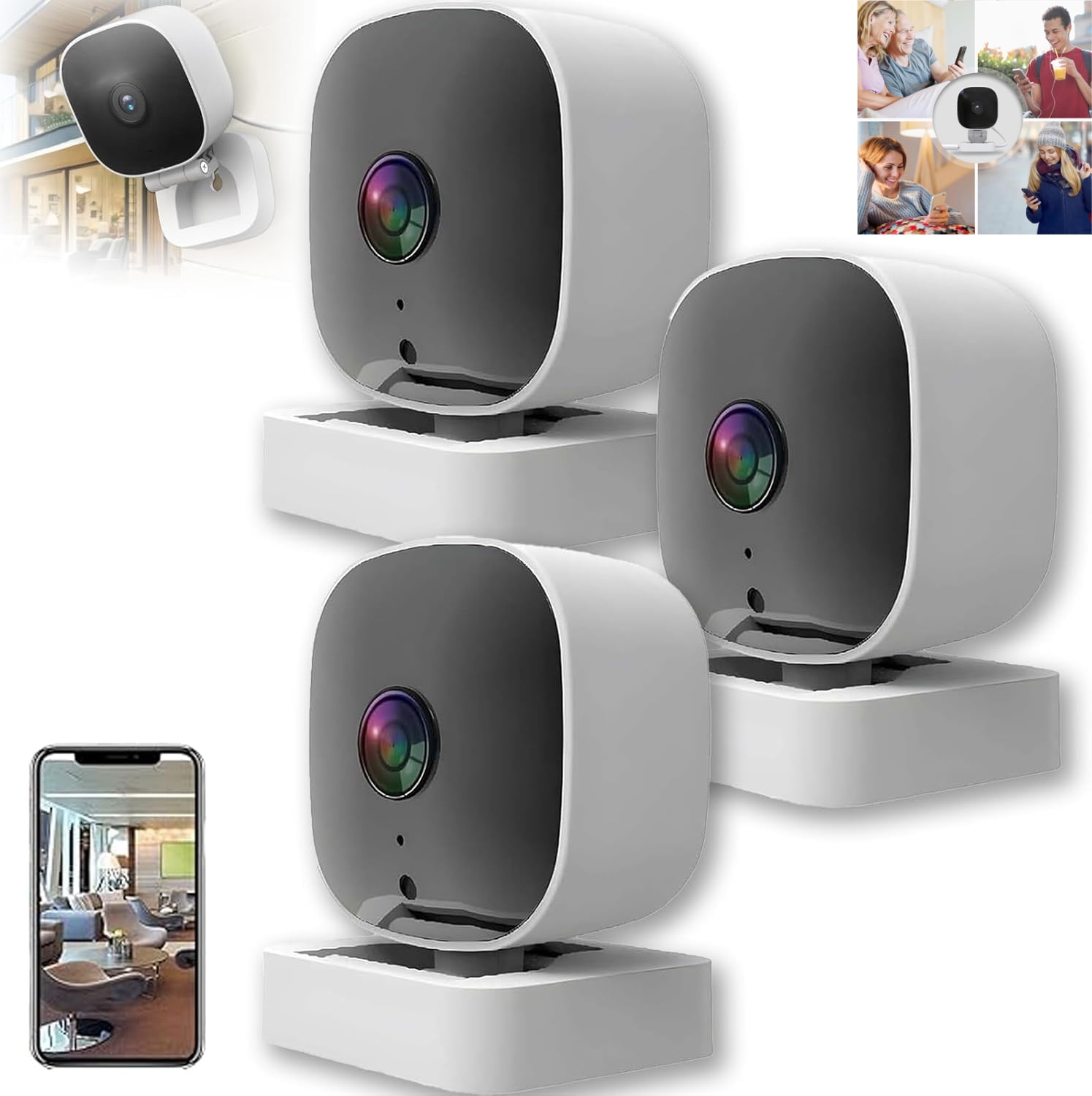 Crystal-Clear 2K Security Camera, Color Night Vision, 24/7 Recording ...