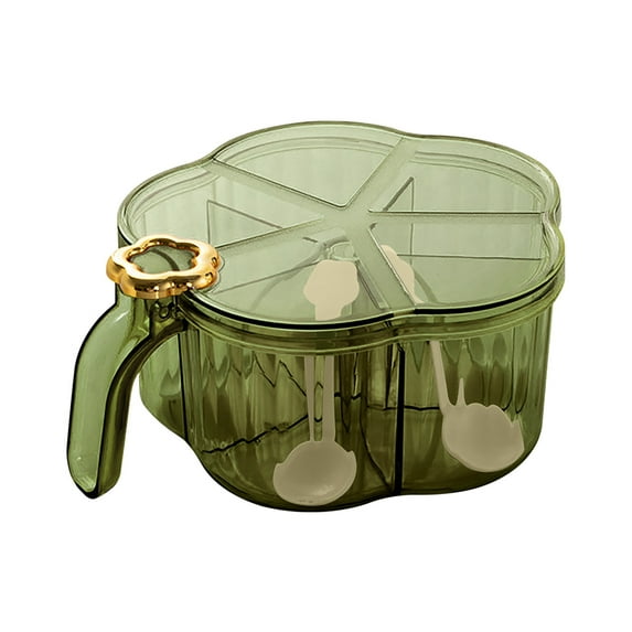 Crystal Clear 5-Compartment Spice Storage Box with Removable Trays ...