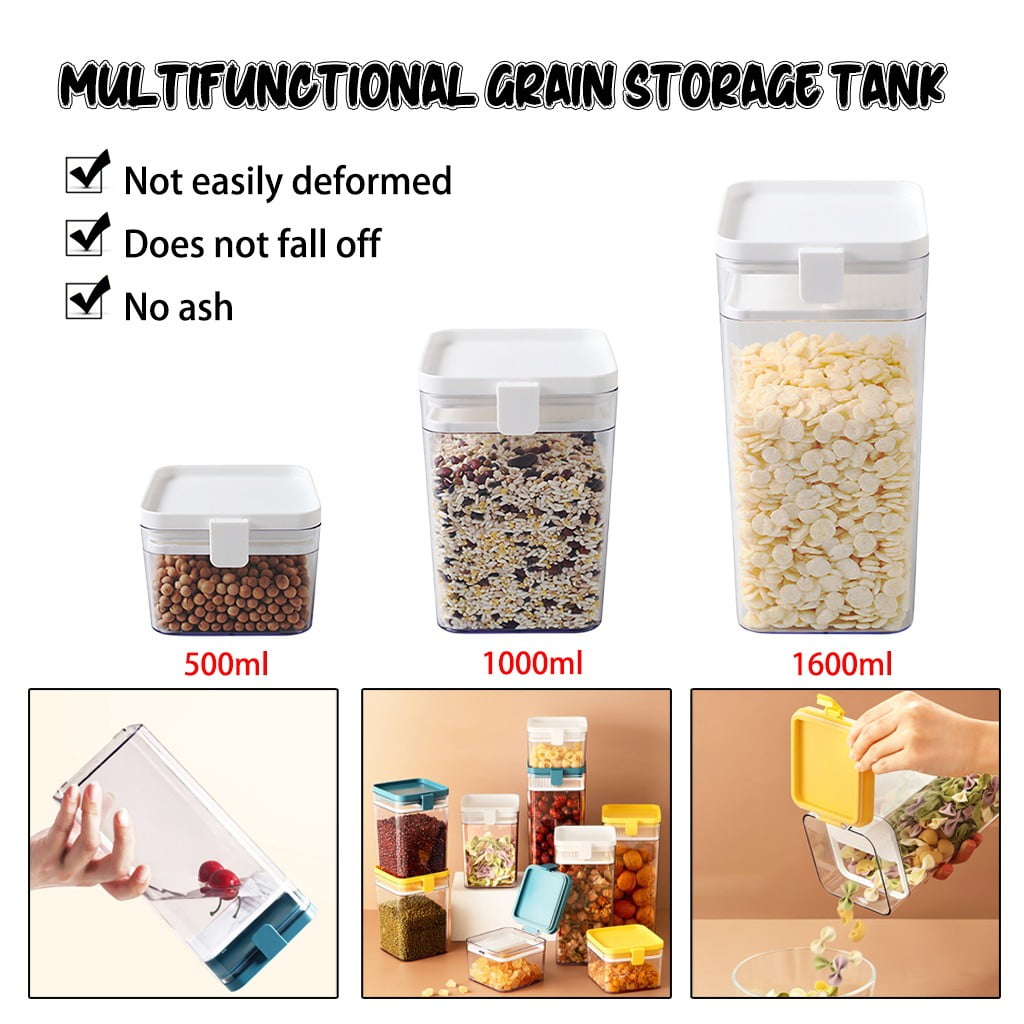 Crystal Clear Airtight Food Storage Containers with Lids, Plastic ...
