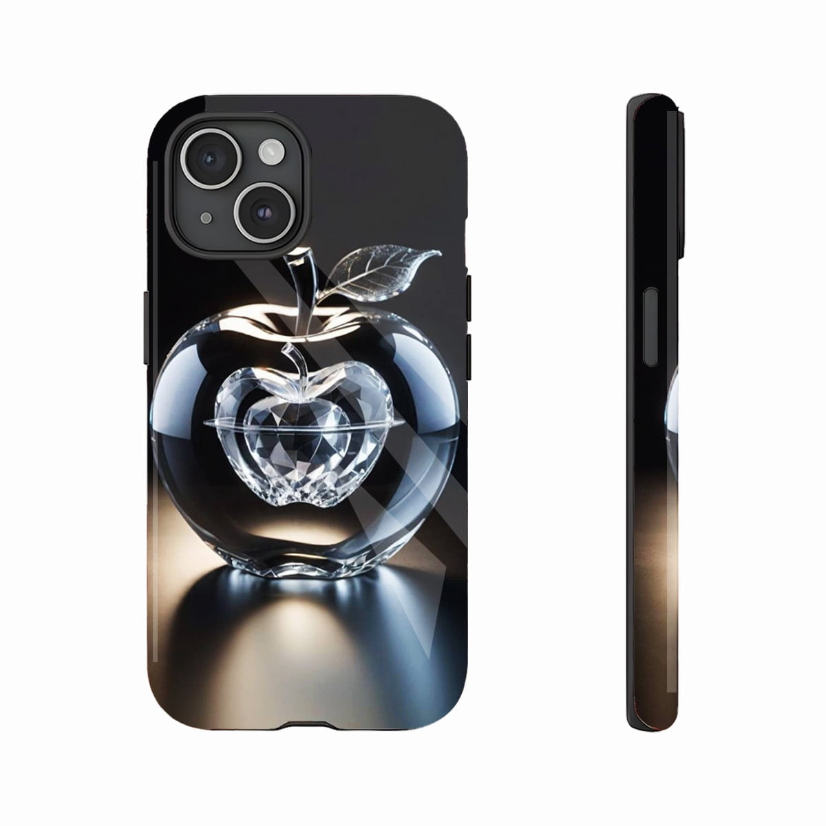 Crystal Clear Apple Phone Case Festive Elegant Design for Women Men ...