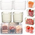 Crystal Clear Freezer Storage Bins, 2026 New 4 Pack Cleard Plastic Bins ...