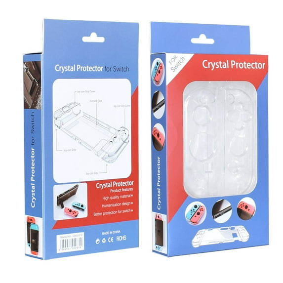 Crystal Clear Hard PC Protective Case for Nintendo Switch - Detachable ...