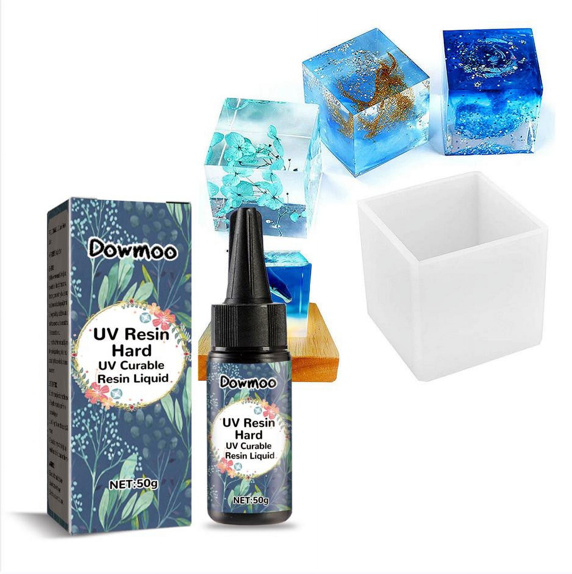 Crystal Clear Hard UV Resin Upgraded Formula Ultraviolet Fast Curing Resin for Jewelry Making ...