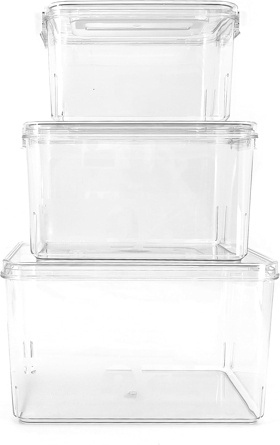 Crystal Clear Latch Boxes with Handle - 6/9/15Qt Storage Containers ...