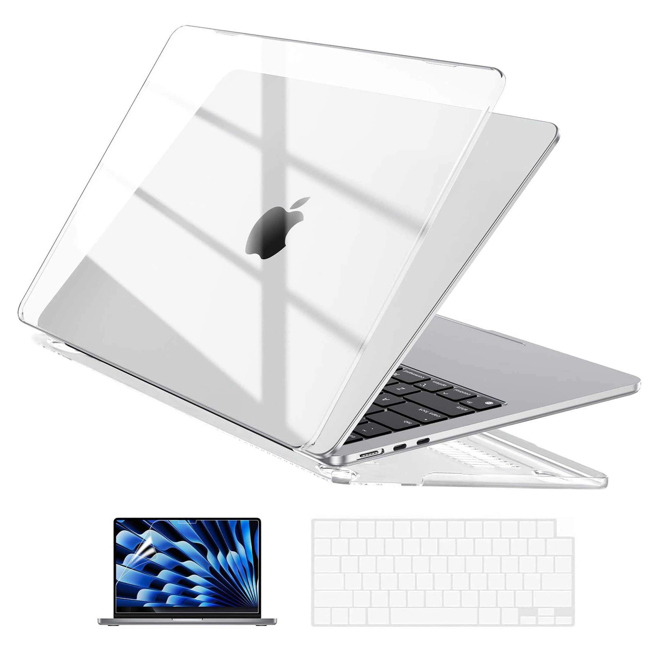 Crystal Clear MacBook Air 13 Inch Hard Shell Case with Keyboard Cover ...