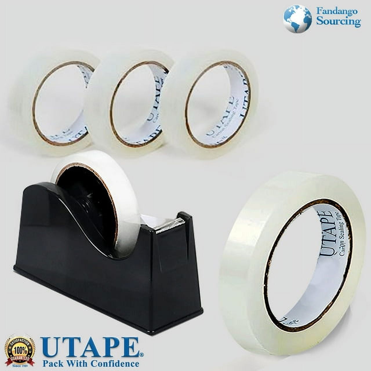 Crystal Clear Packing Tape 3/4" Wide X 75Y Length, Transparent Gift ...