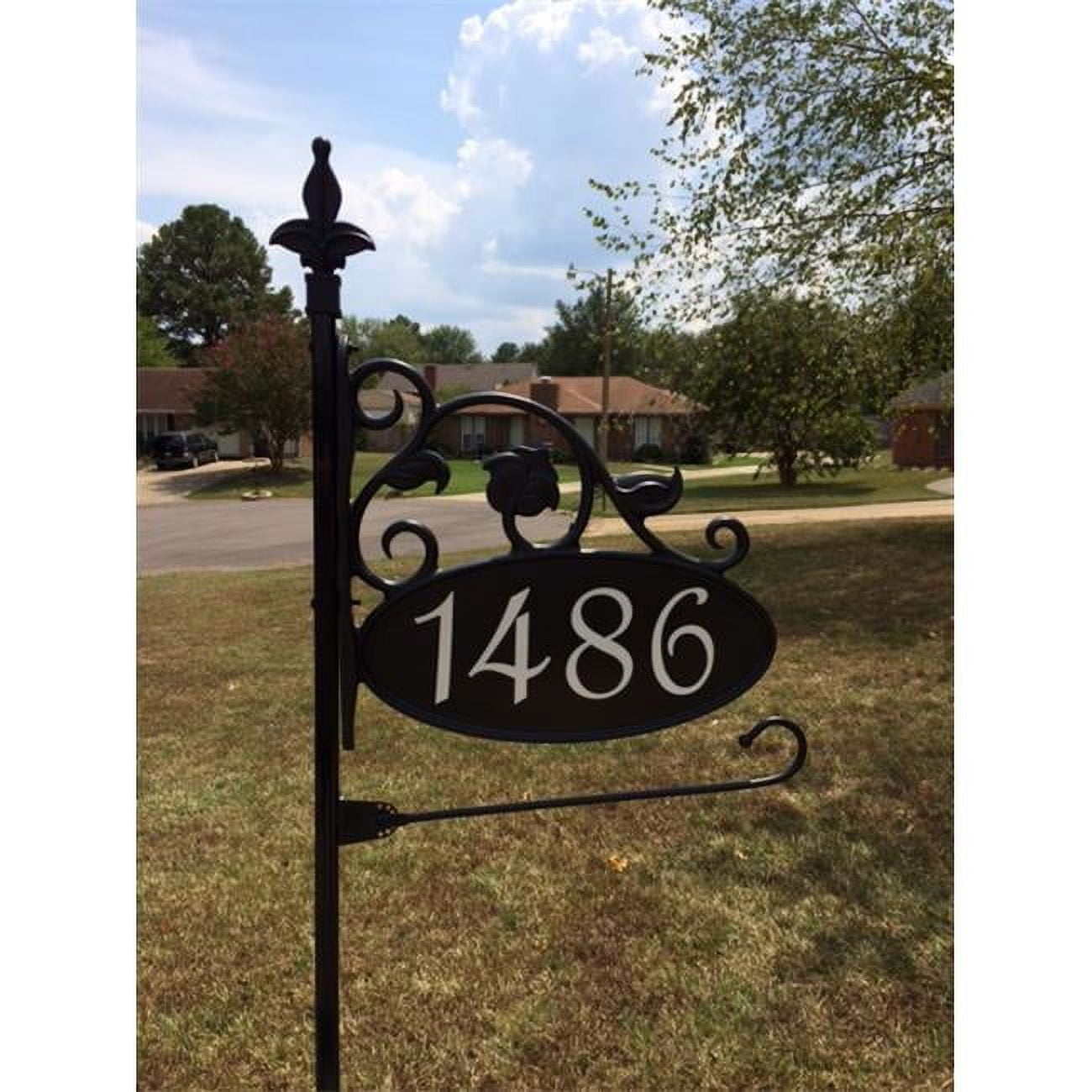 Crystal Clear Signs 58FH 58 in. Park Ave Sign with Flag Holder ...