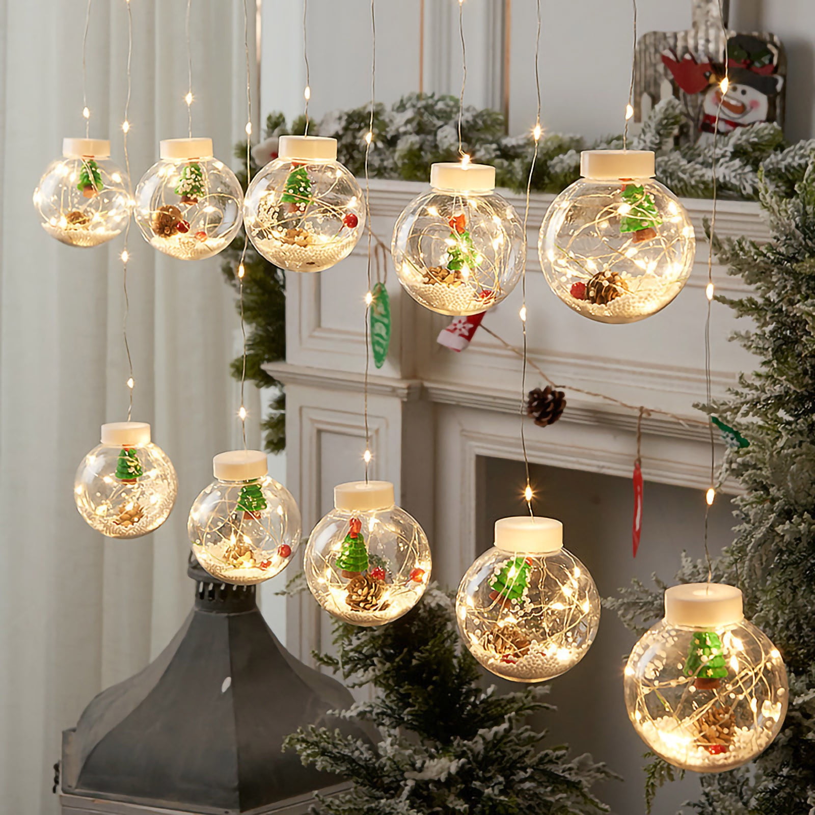 Crystal Clear Snowfall Balls, Christmas Ornaments, Wishing Ball, Fairy ...